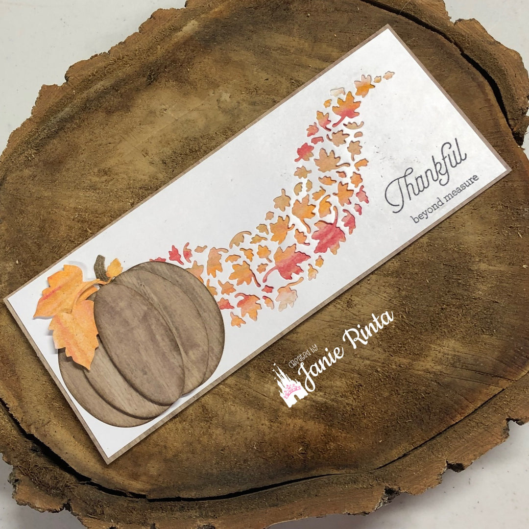 Inlovearts Maple Leaf Wave Border Cutting Dies