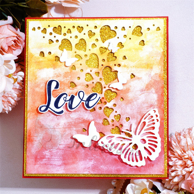 Inlovearts Bubble Love Background Board Cutting Dies