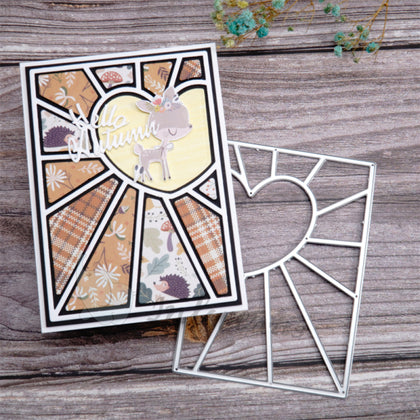 Inlovearts Combination of Heart and Lines Background Cutting Dies
