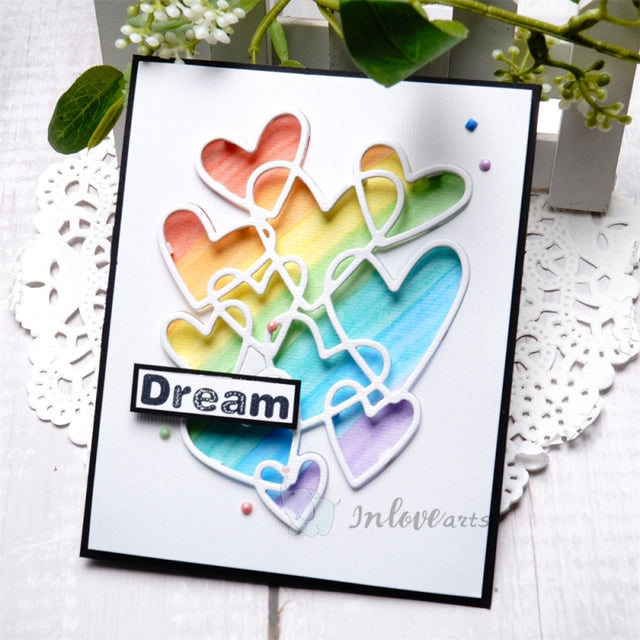 Inlovearts Hollow Heart Cutting Dies
