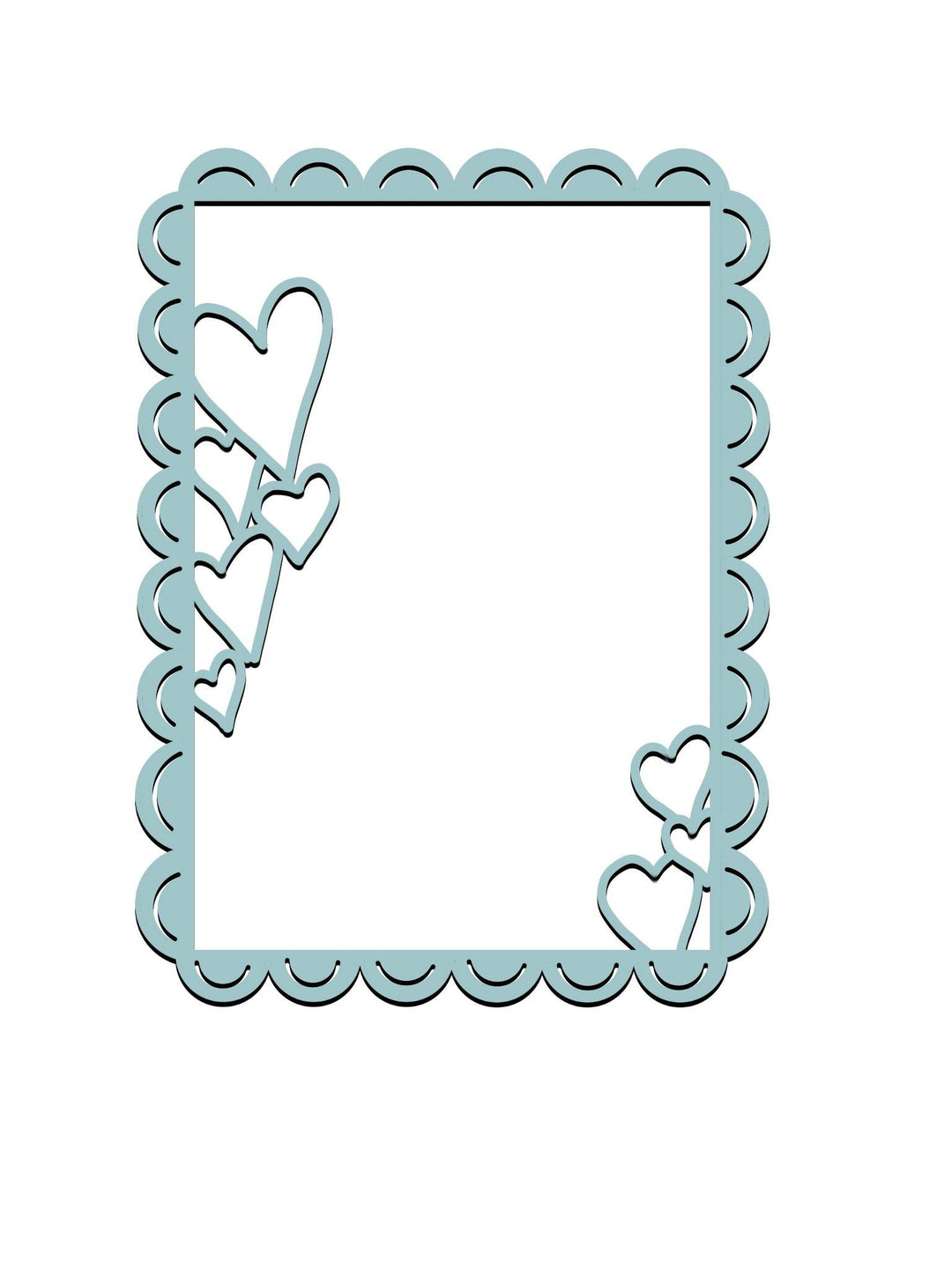 Inloveartshop Heart Decor Frame Cutting Dies