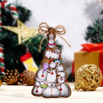 Inlovearts Snowman In Triangle Shape Cutting Dies
