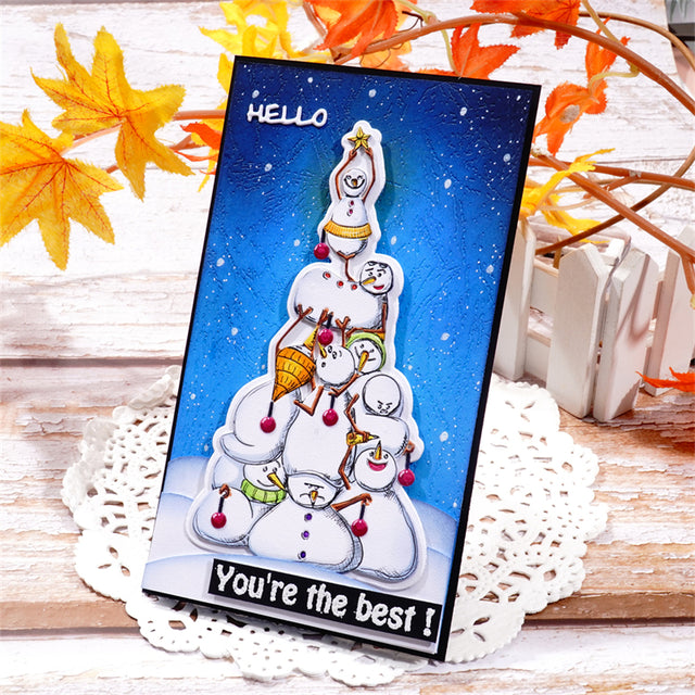 Inlovearts Snowman In Triangle Shape Cutting Dies