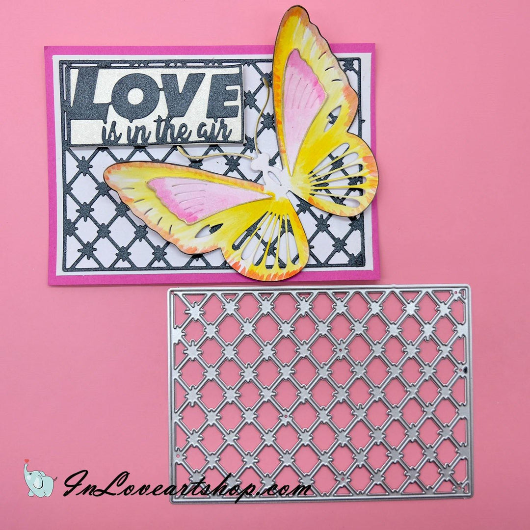 Inloveartshop Diamond Grid Background Board Cutting Dies