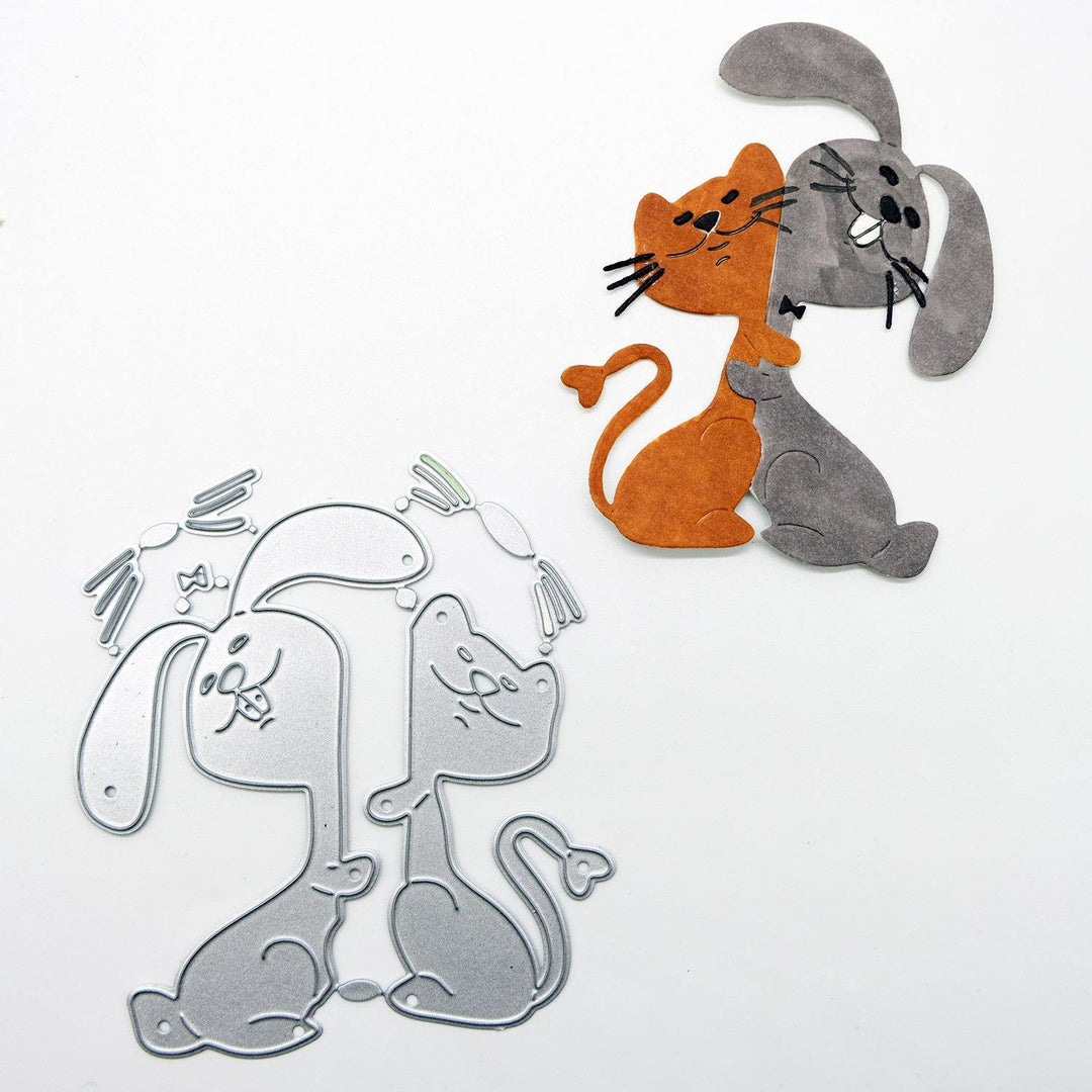 Inloveartshop Rabbit Hugs Cat Cutting Dies