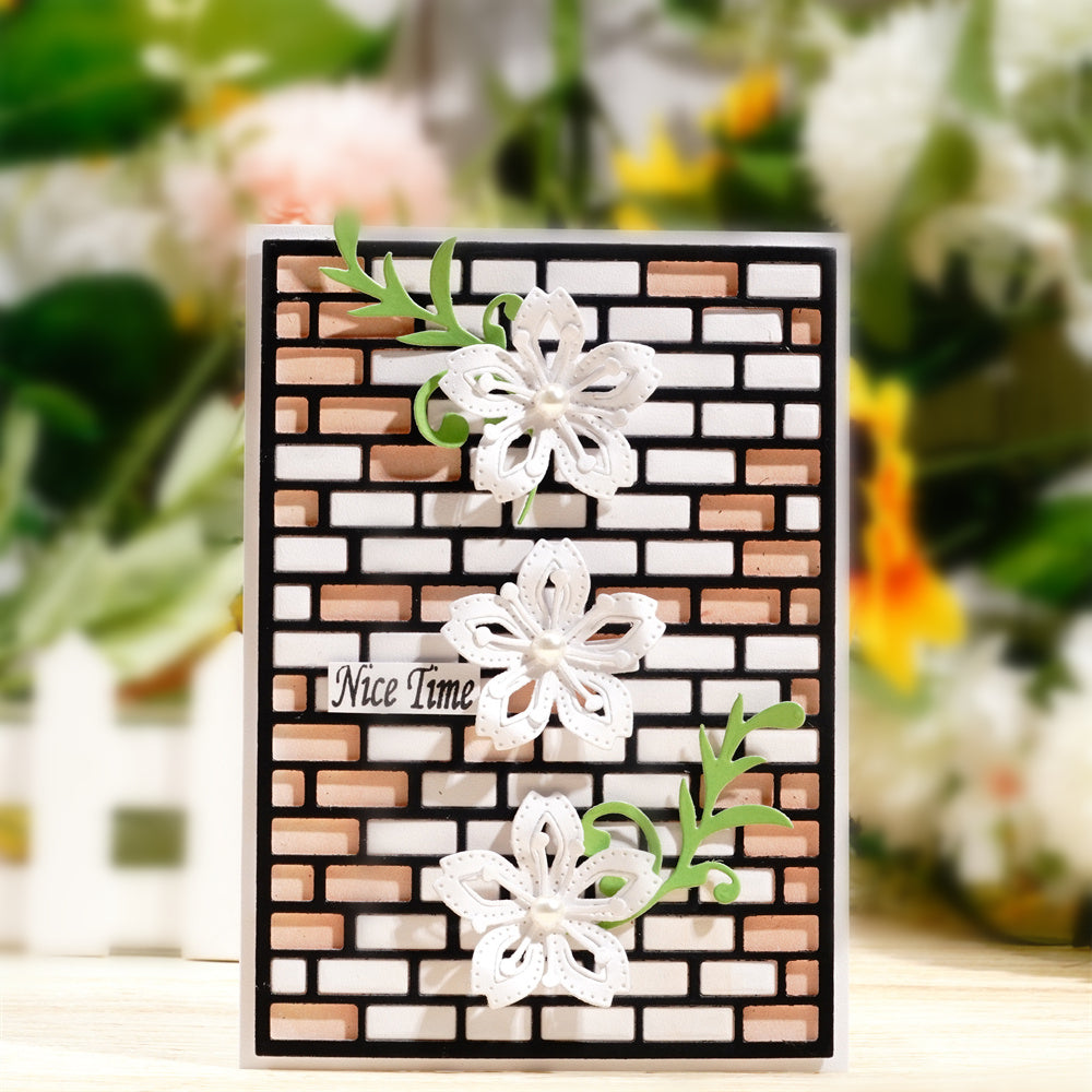 Inlovearts Brick Wall Background Board Dies