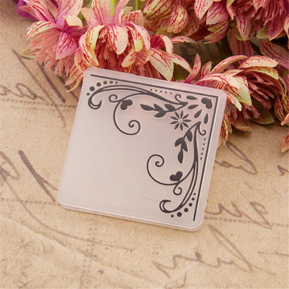 Floral Corner Decorative Pattern Plastic Embossing Folder