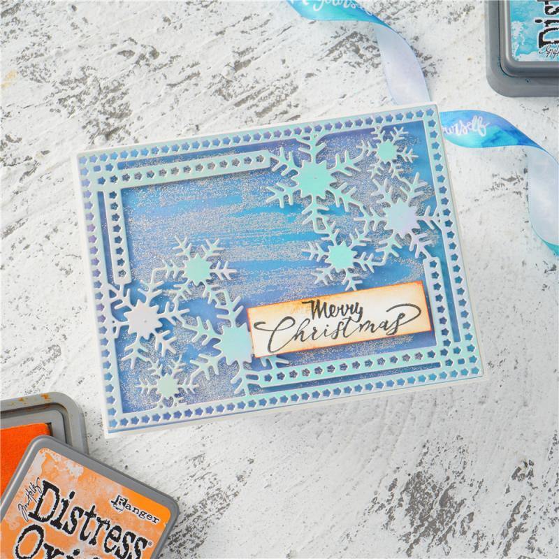 Inloveartshop Rectangle Snowflake Corner Cutting Dies