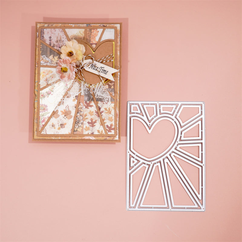 Inlovearts Combination of Heart and Lines Background Cutting Dies